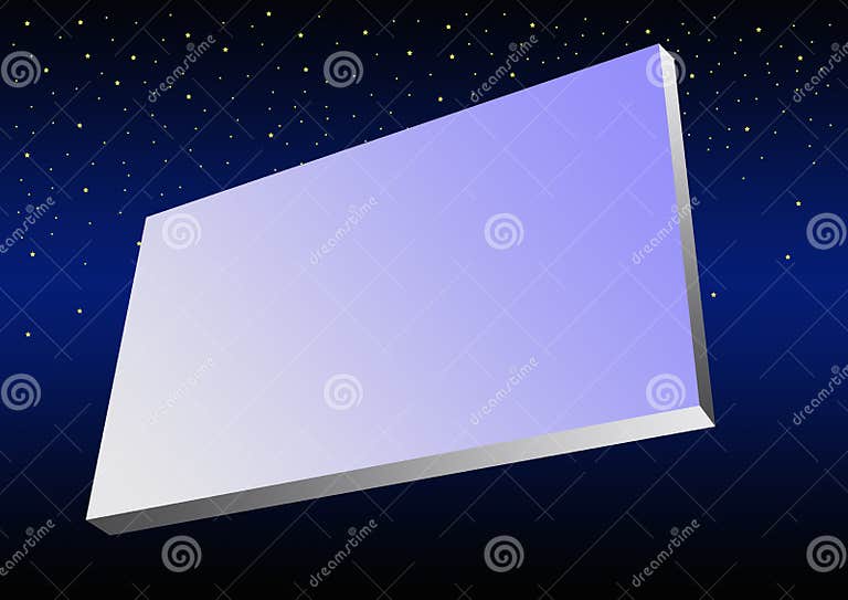 Billboard in space stock illustration. Illustration of announce - 4620583