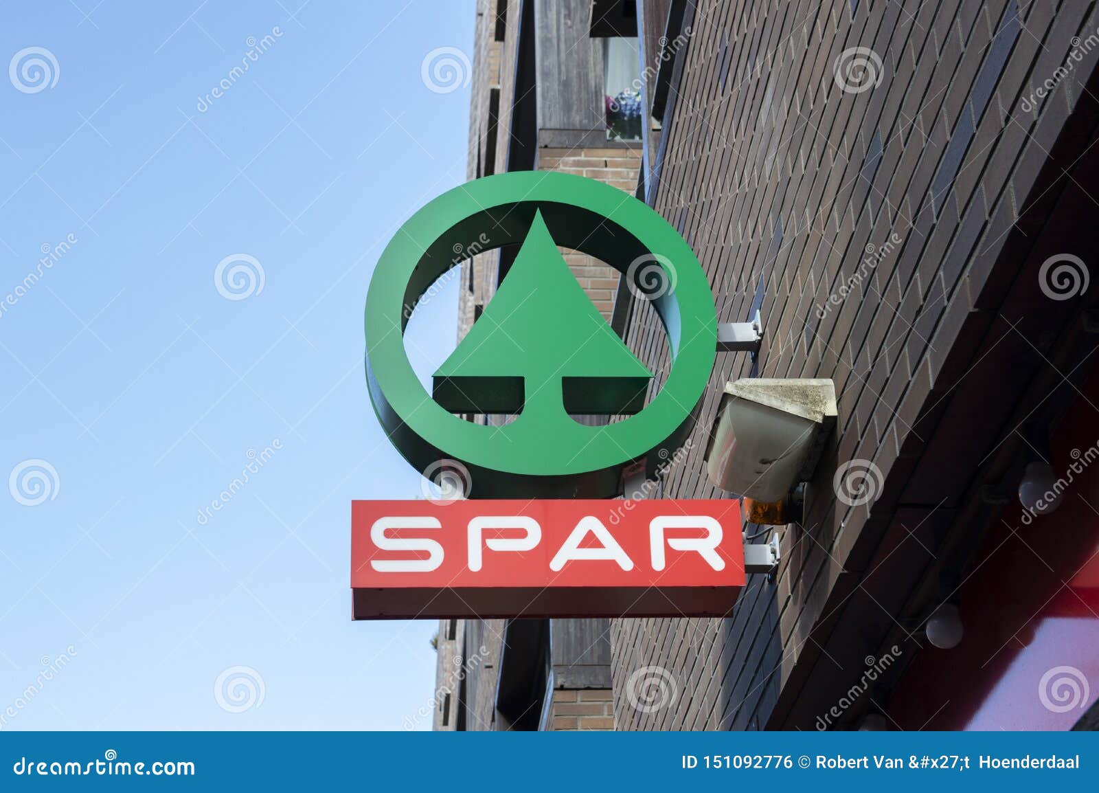 Billboard Spar Supermarket at Amsterdam the Netherlands 2019 Editorial ...