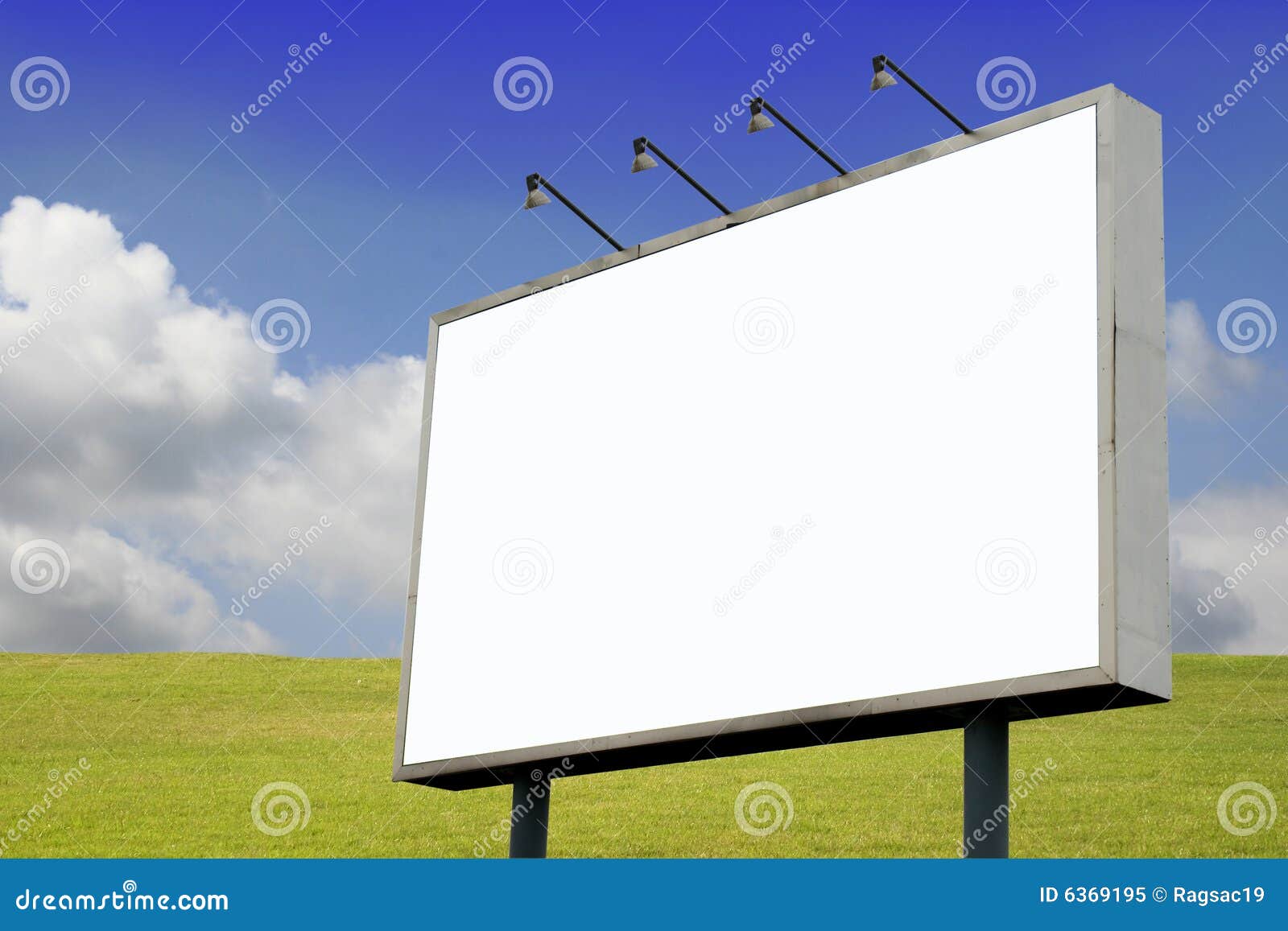 Billboard in Spring Landscape Stock Image - Image of flowers, billboard ...