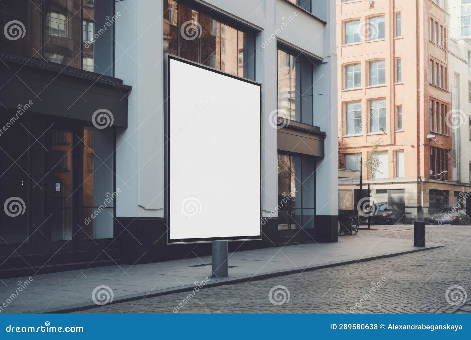 A Billboard Standing on the Street in the City Stock Illustration ...