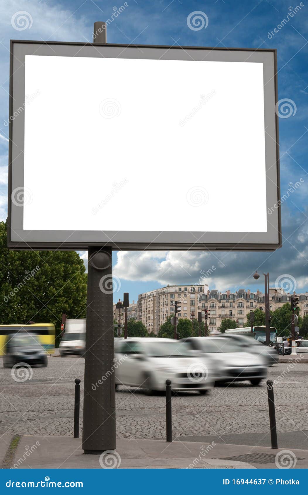 Billboard in the street stock image. Image of communication - 16944637