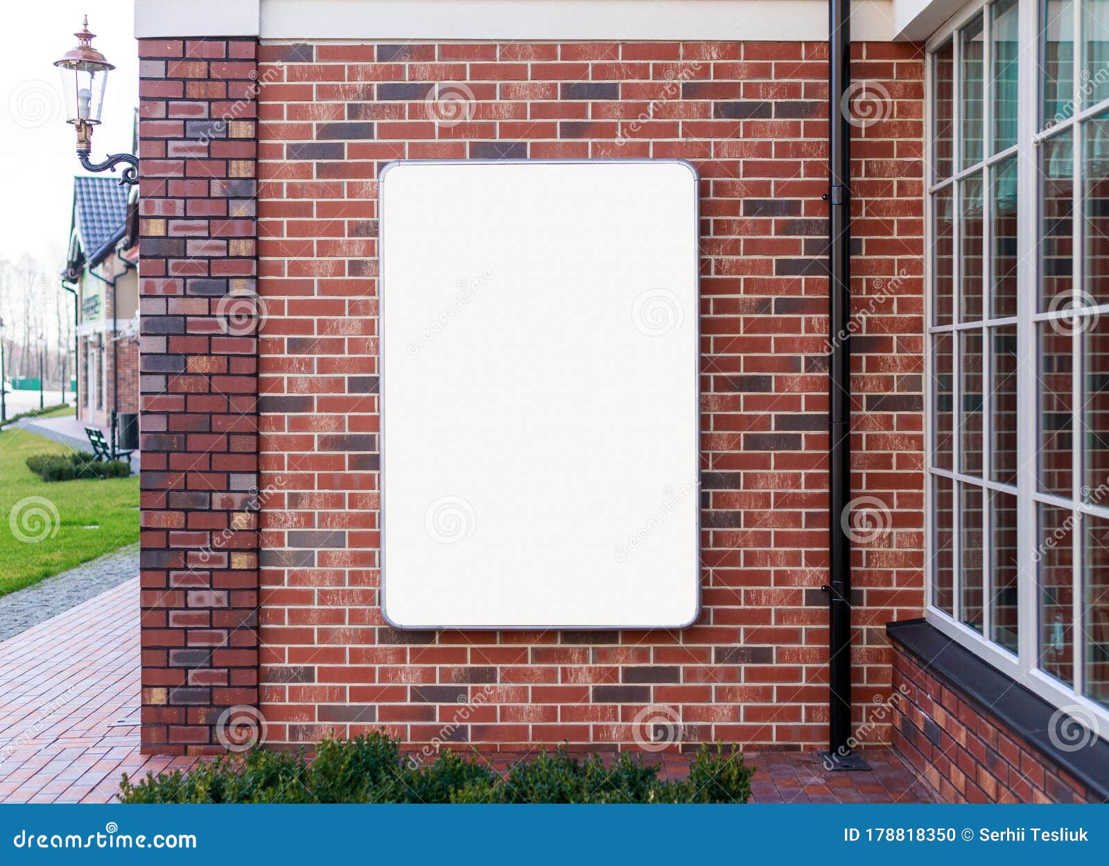 Billboard. Street Advertising. Billboard on a Brick Facade Stock Photo ...