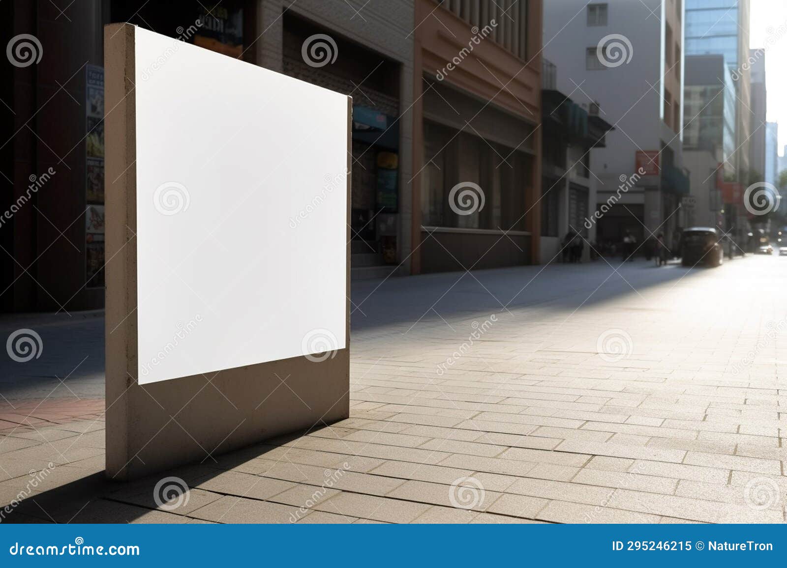 Billboard on the Street Door with Sign Stock Illustration ...