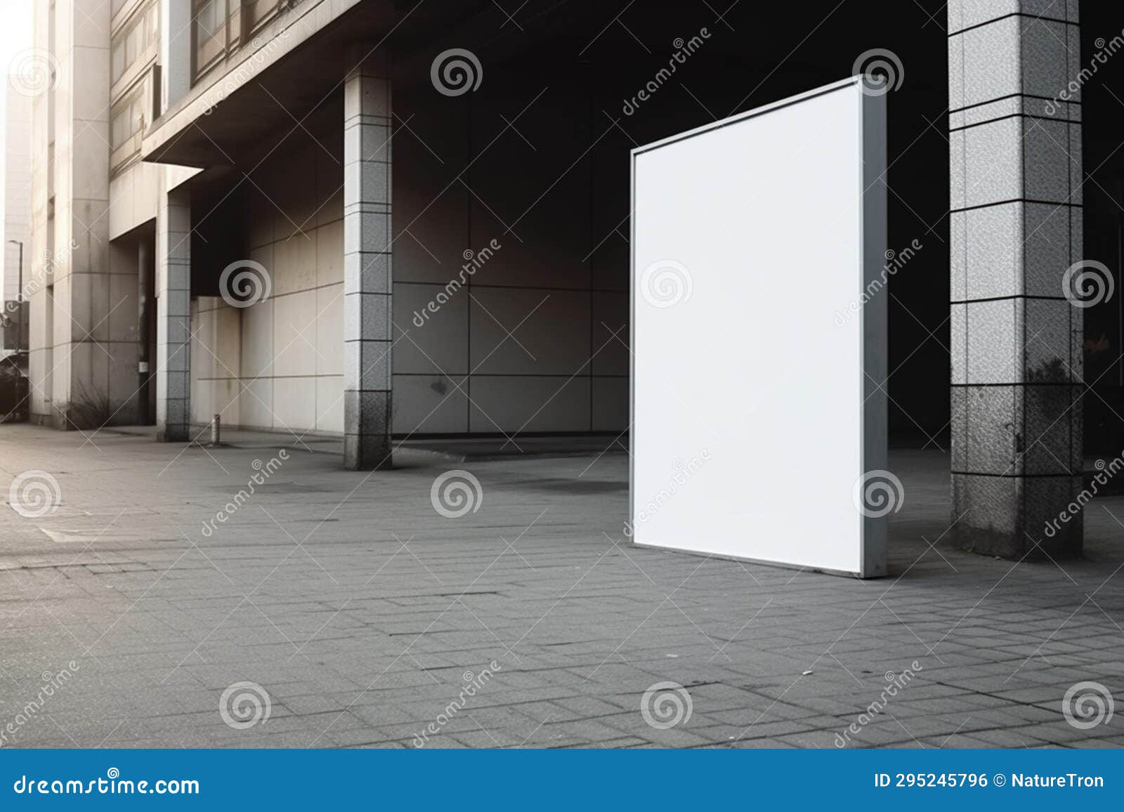 Billboard on the Street Garage Stock Illustration - Illustration of ...