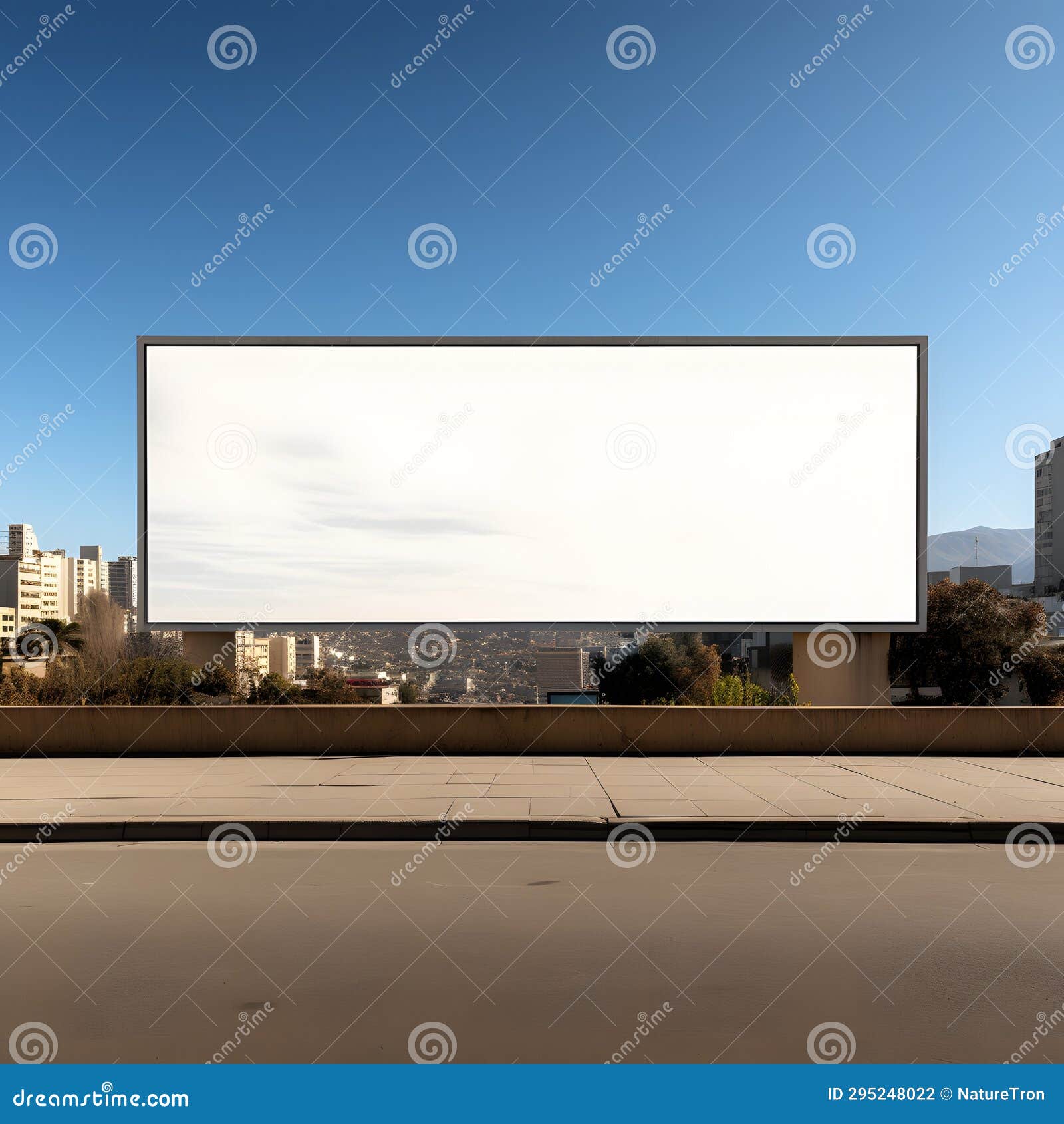 Billboard on the Street Billboard on the Roof Stock Illustration ...