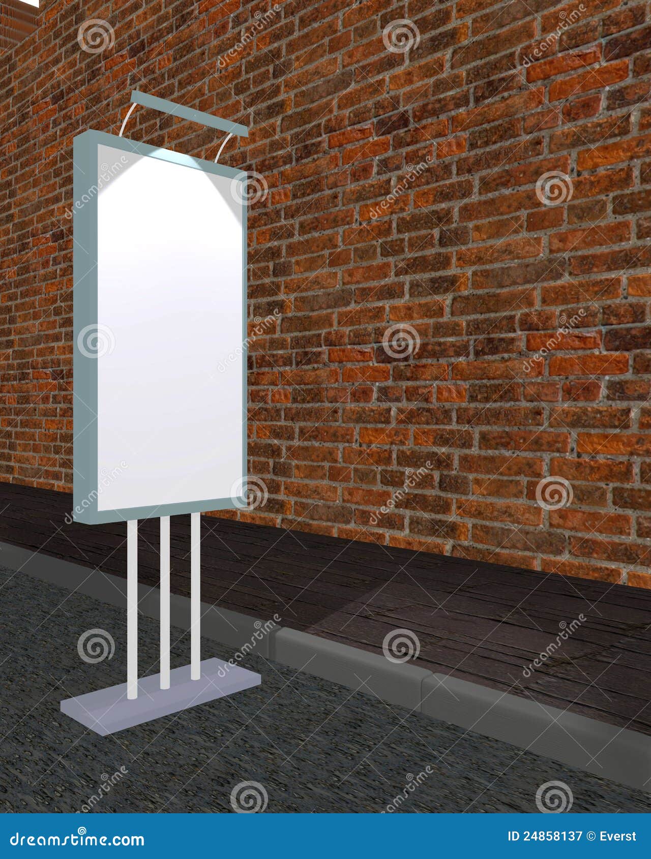 Billboard vertical stand stock image. Image of layout - 24858137