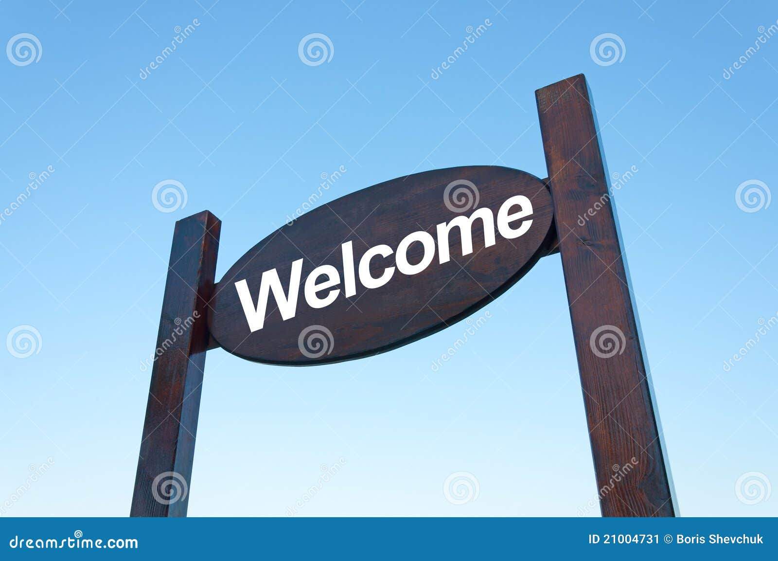 Billboard Welcome To Skyline. Stock Illustration - Illustration of ...