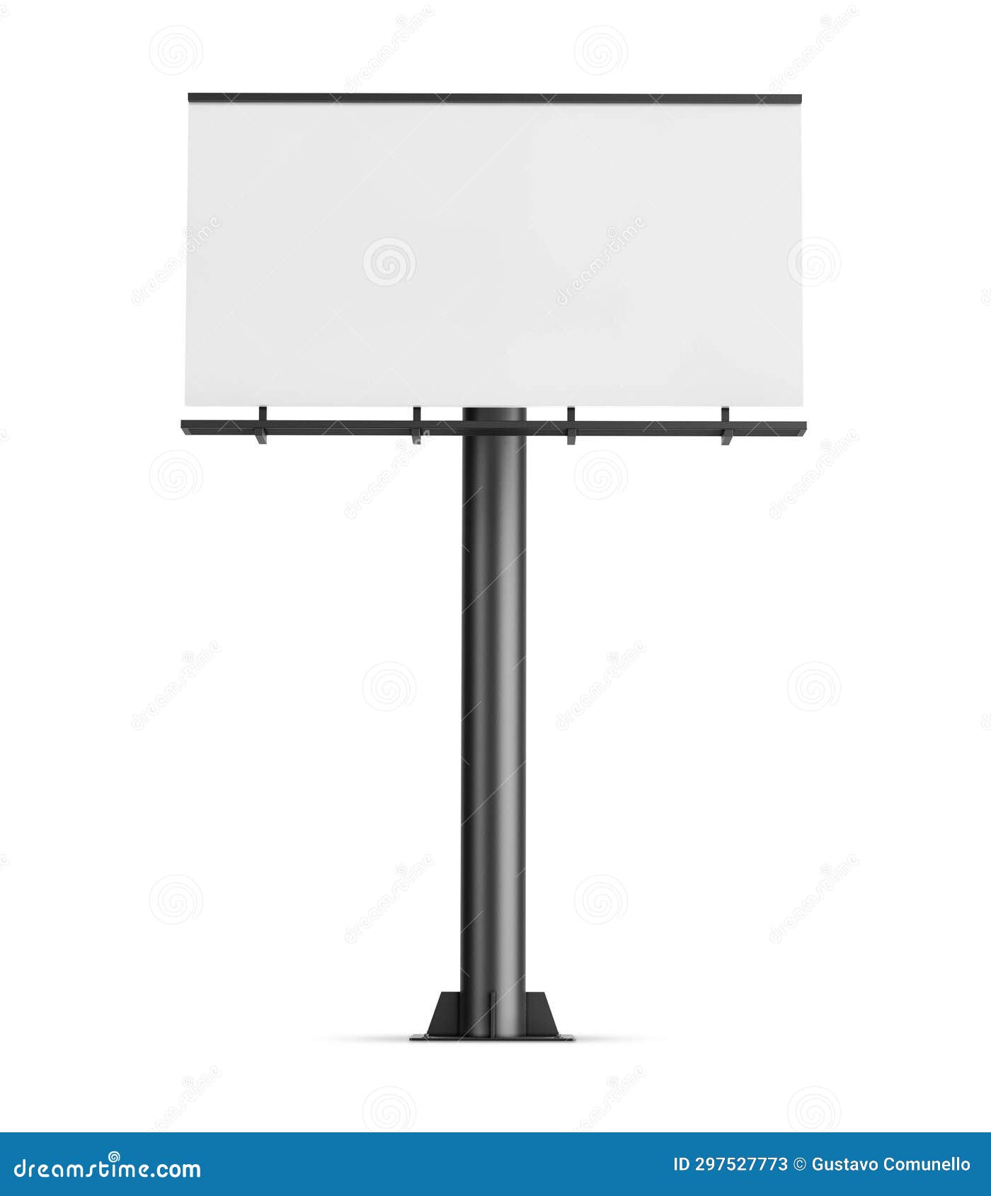 Billboard on White Background Stock Illustration - Illustration of ...