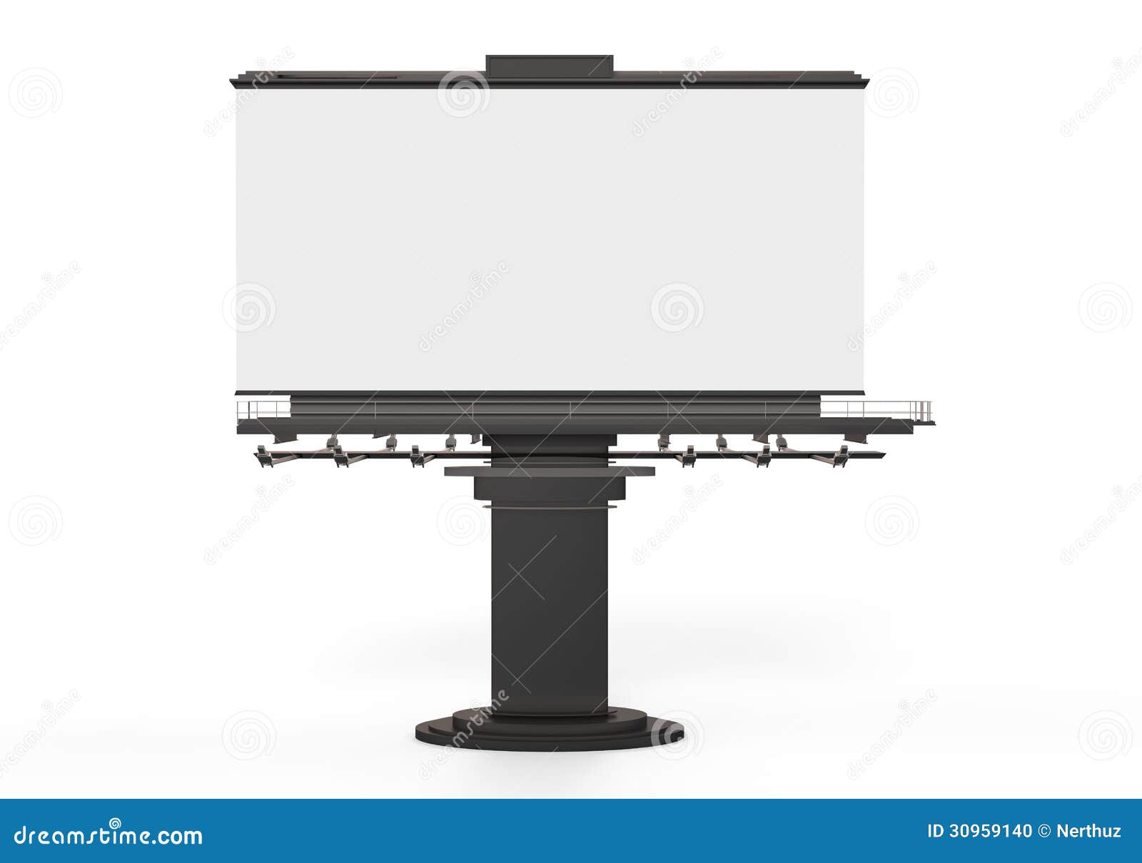 Billboard on White stock illustration. Illustration of advertisement ...