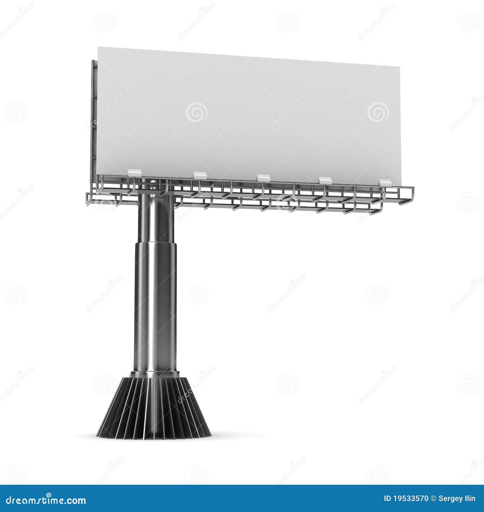 Billboard on White Background. Isolated 3D Stock Illustration ...
