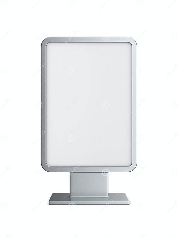 Billboard on White Background. Isolated 3D Illustration Stock ...