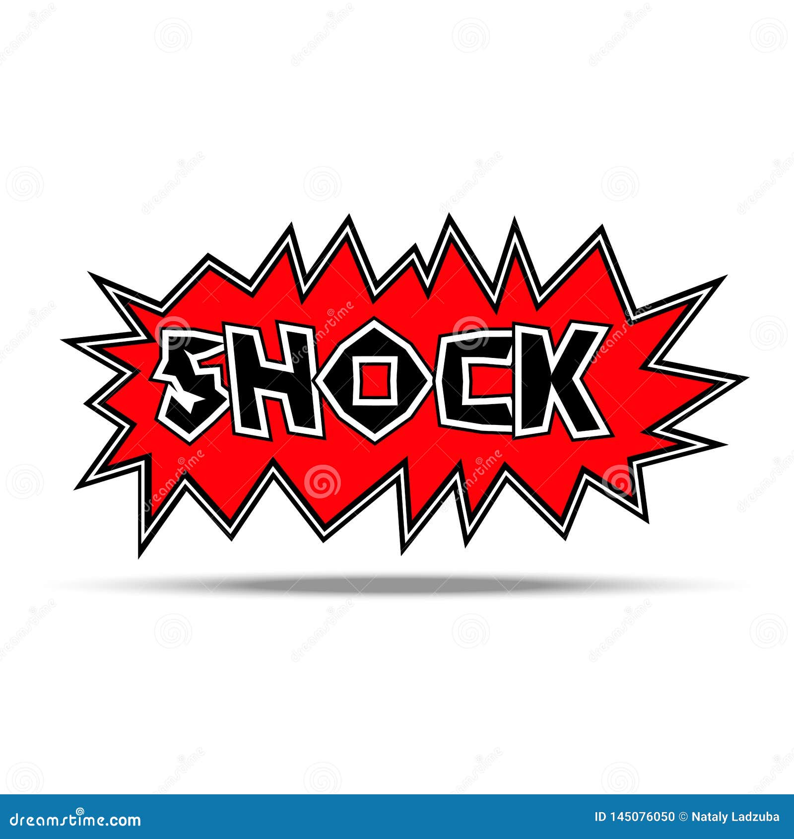 Billboard Word Shock in the Cloud on a White Background Stock Vector ...
