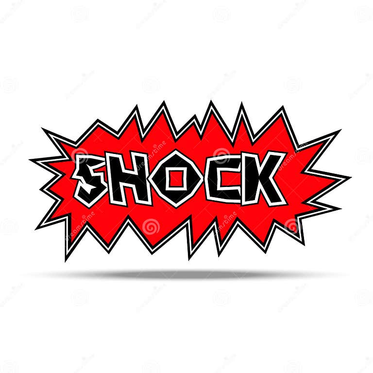 Billboard Word Shock in the Cloud on a White Background Stock Vector ...