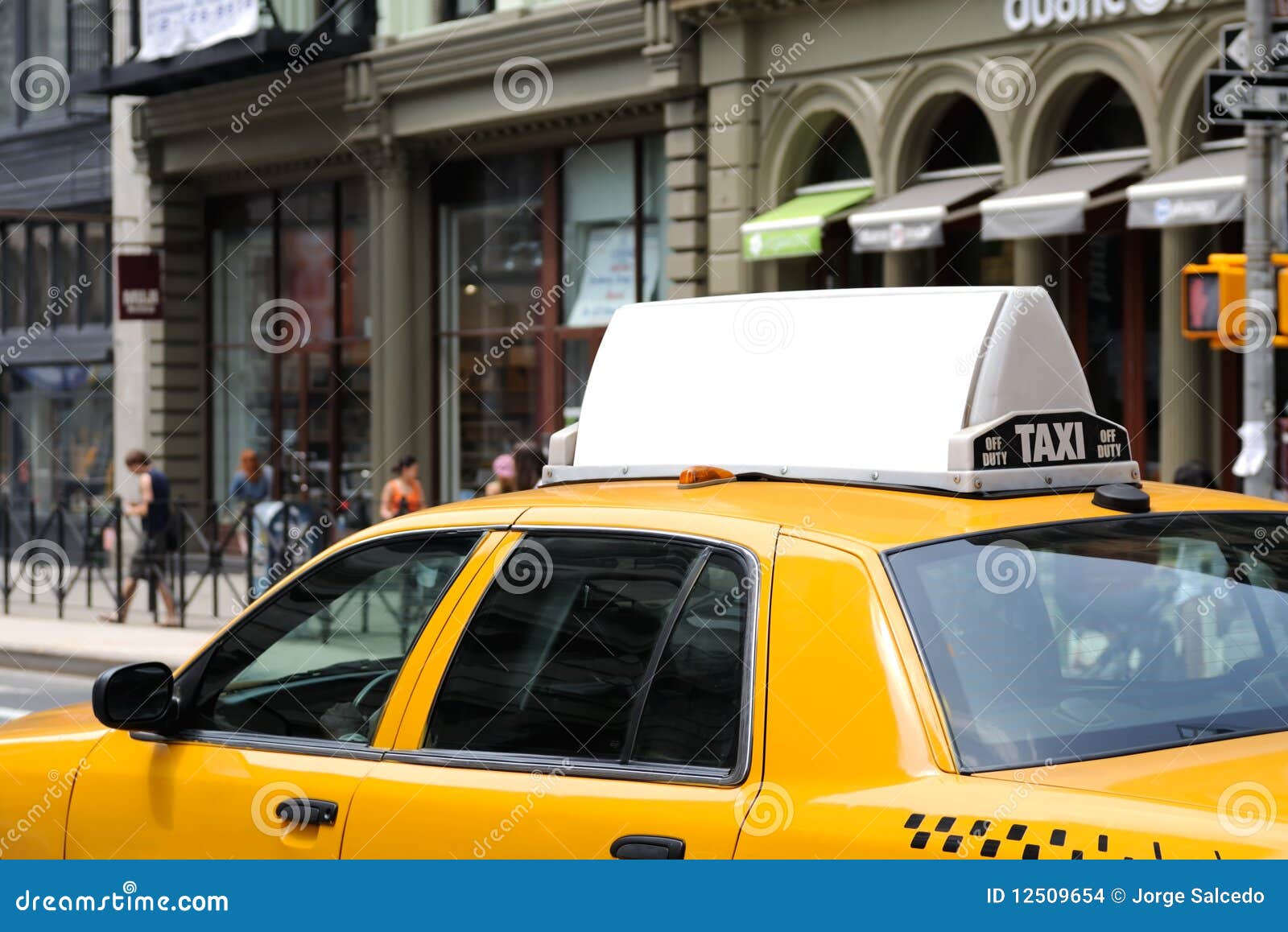Billboard On Yellow Taxi Stock Images - Image: 12509654