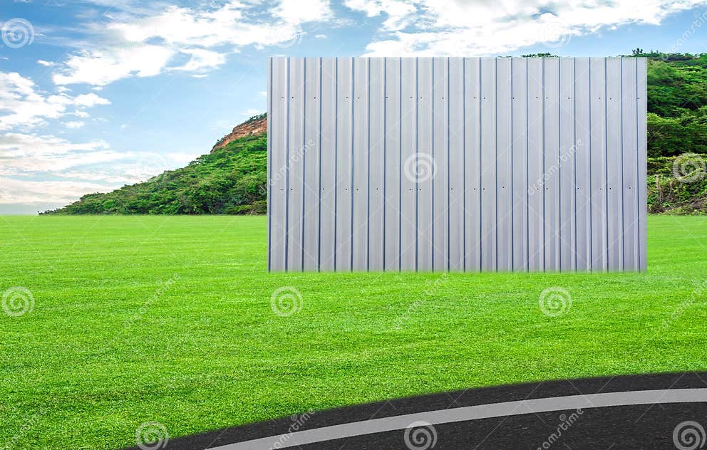 Billboards on grass stock image. Image of green, background - 58623763