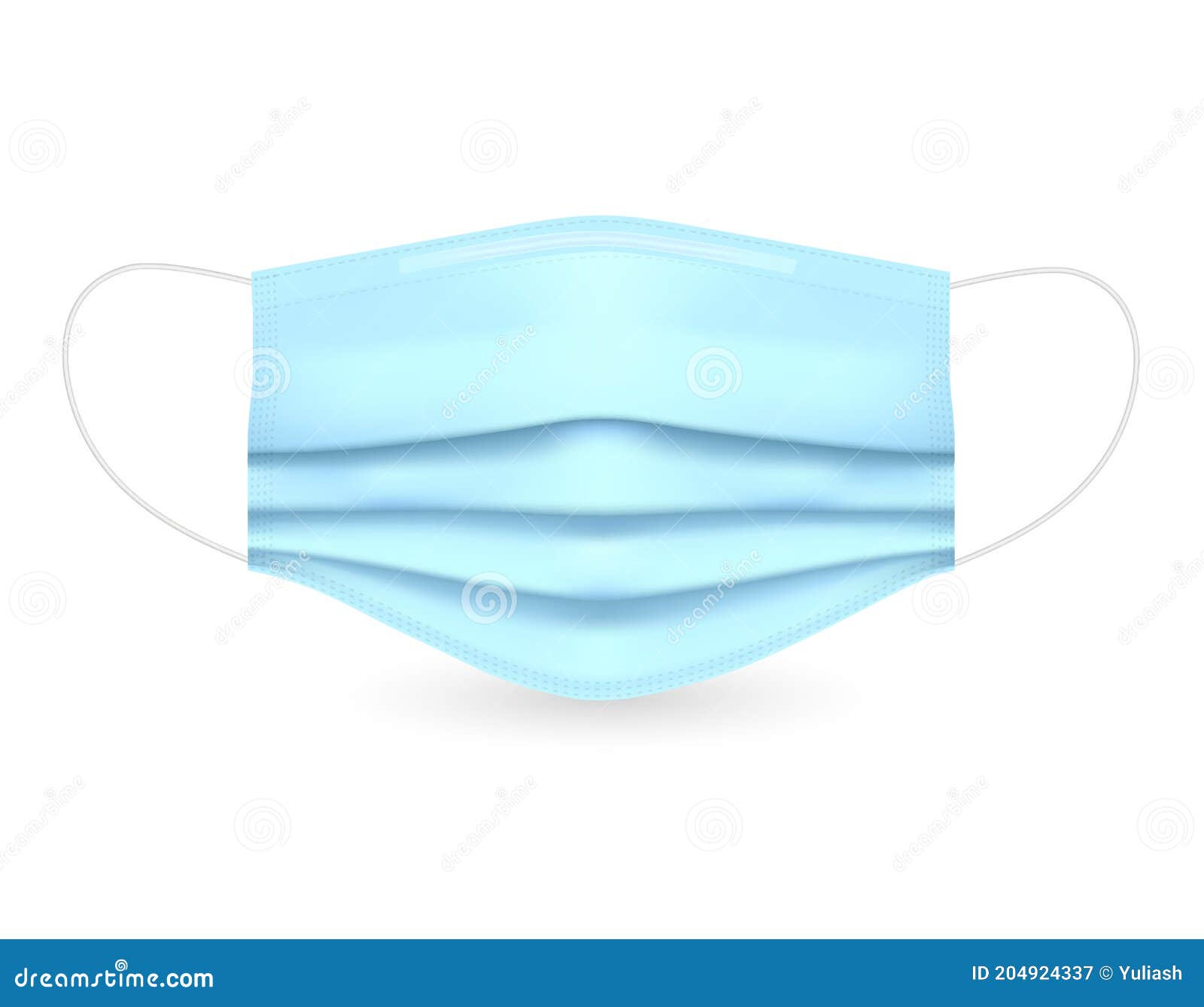 Medical Face Mask. Vector 3d Realistic. Template On A White Background ...