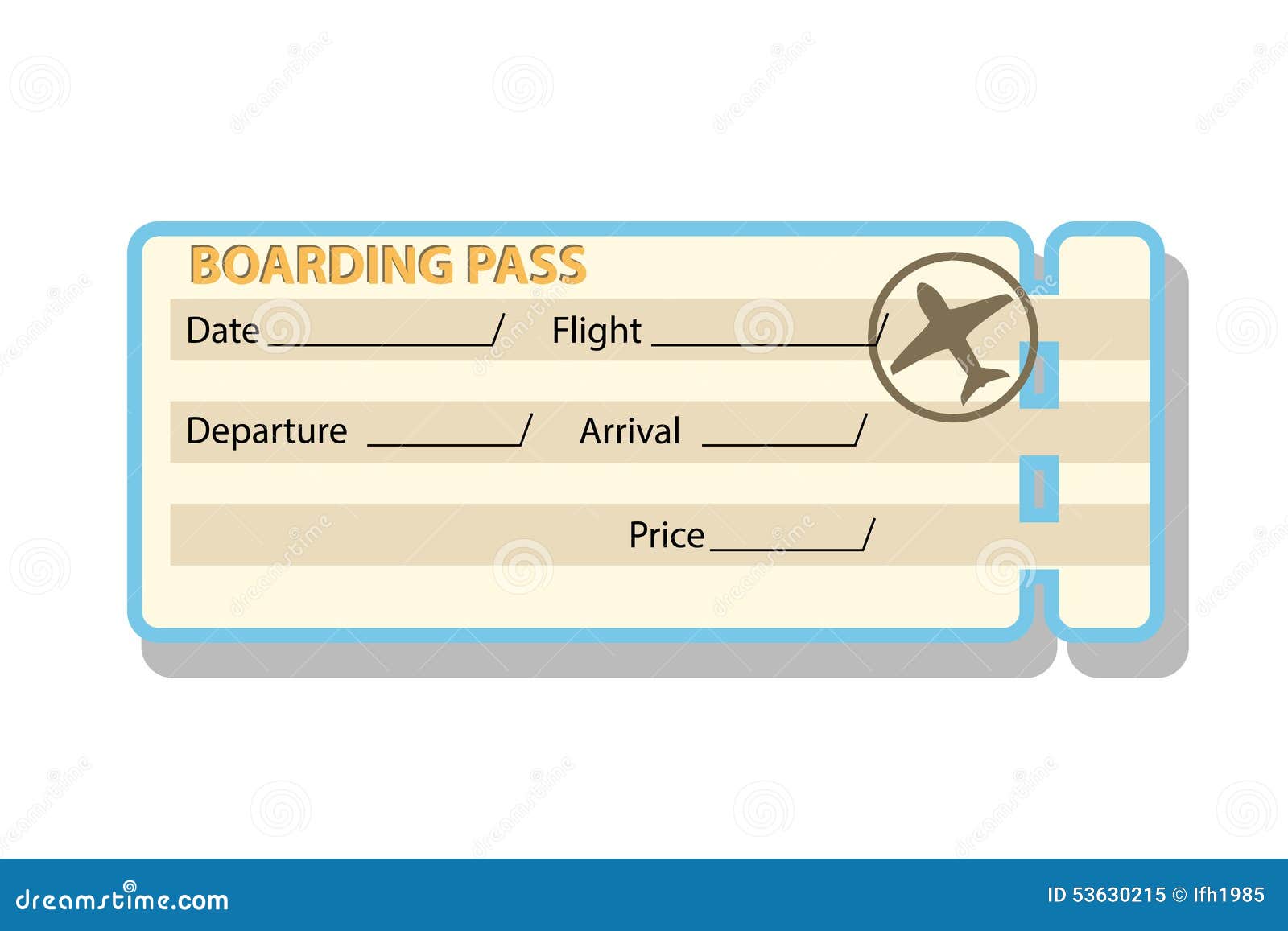 Billet d'embarquement illustration de vecteur. Illustration du fond ...
