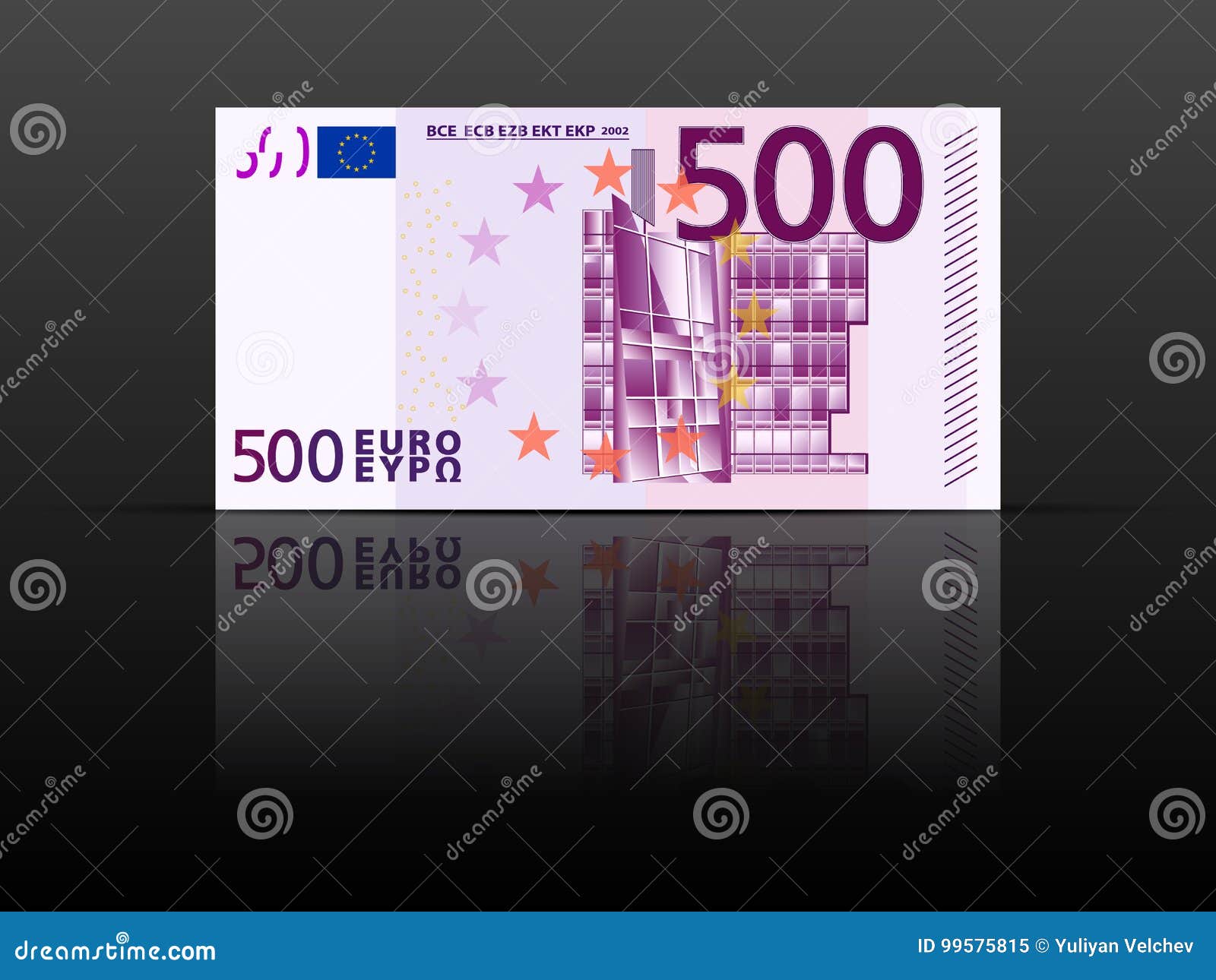 Billet De Banque De L'euro Cinq Cents Illustration de Vecteur ...