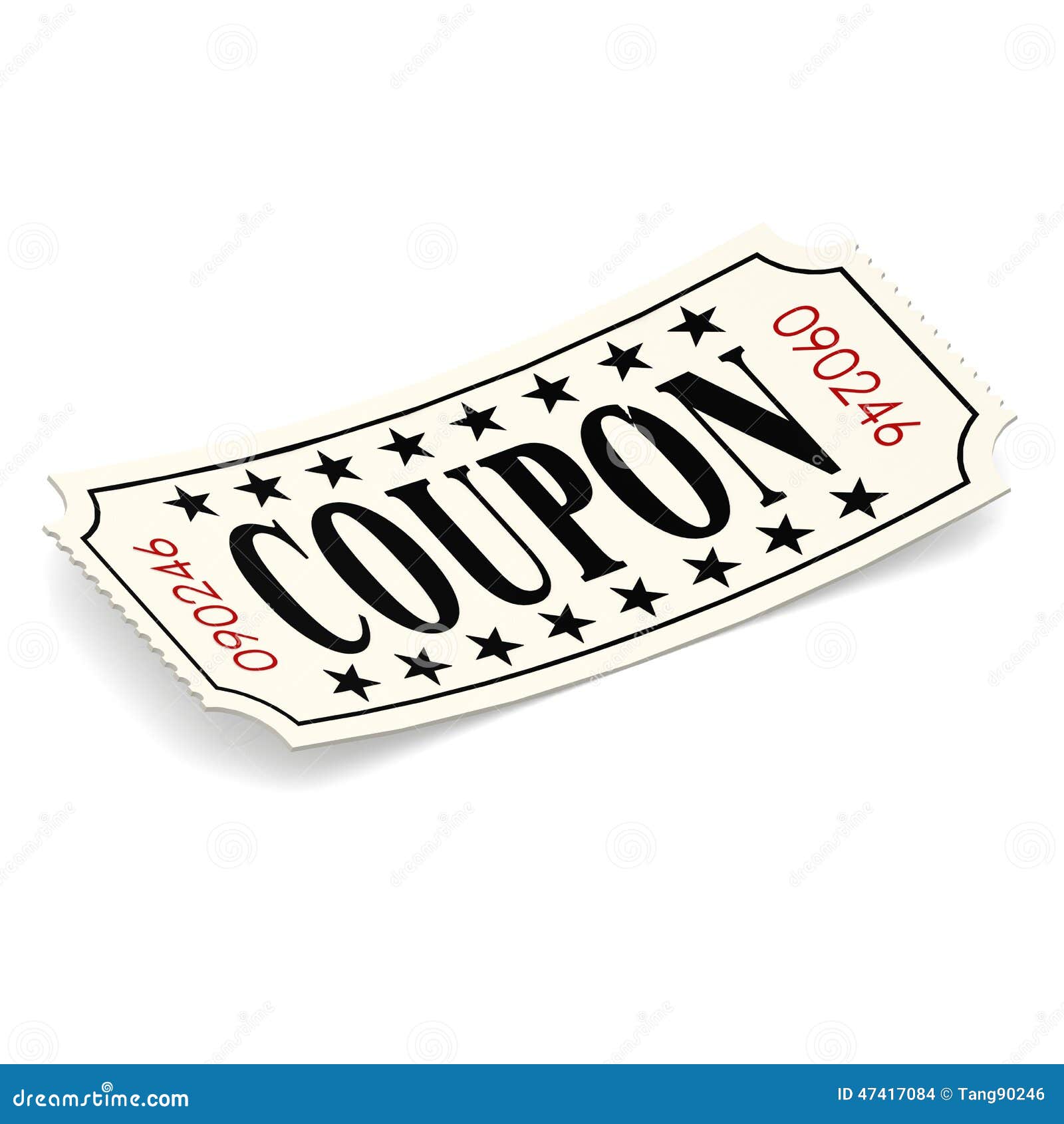 Billet De Bon Sur Le Fond Blanc Illustration Stock - Illustration du ...