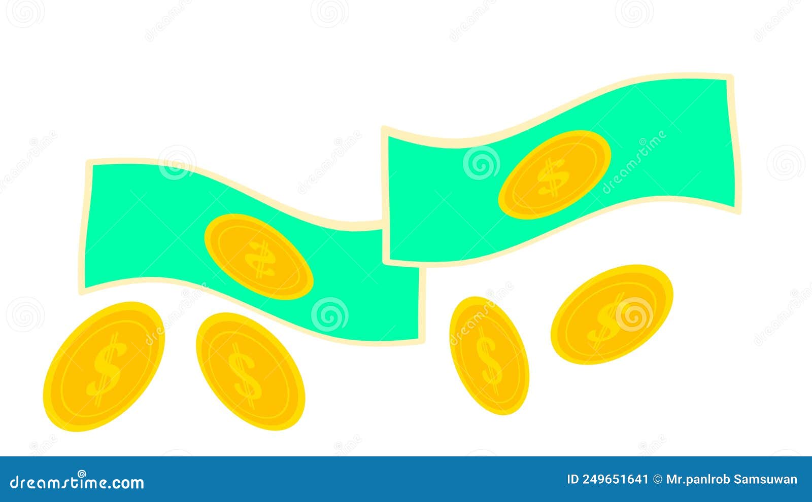 Billet en devises illustration stock. Illustration du fonte - 249651641