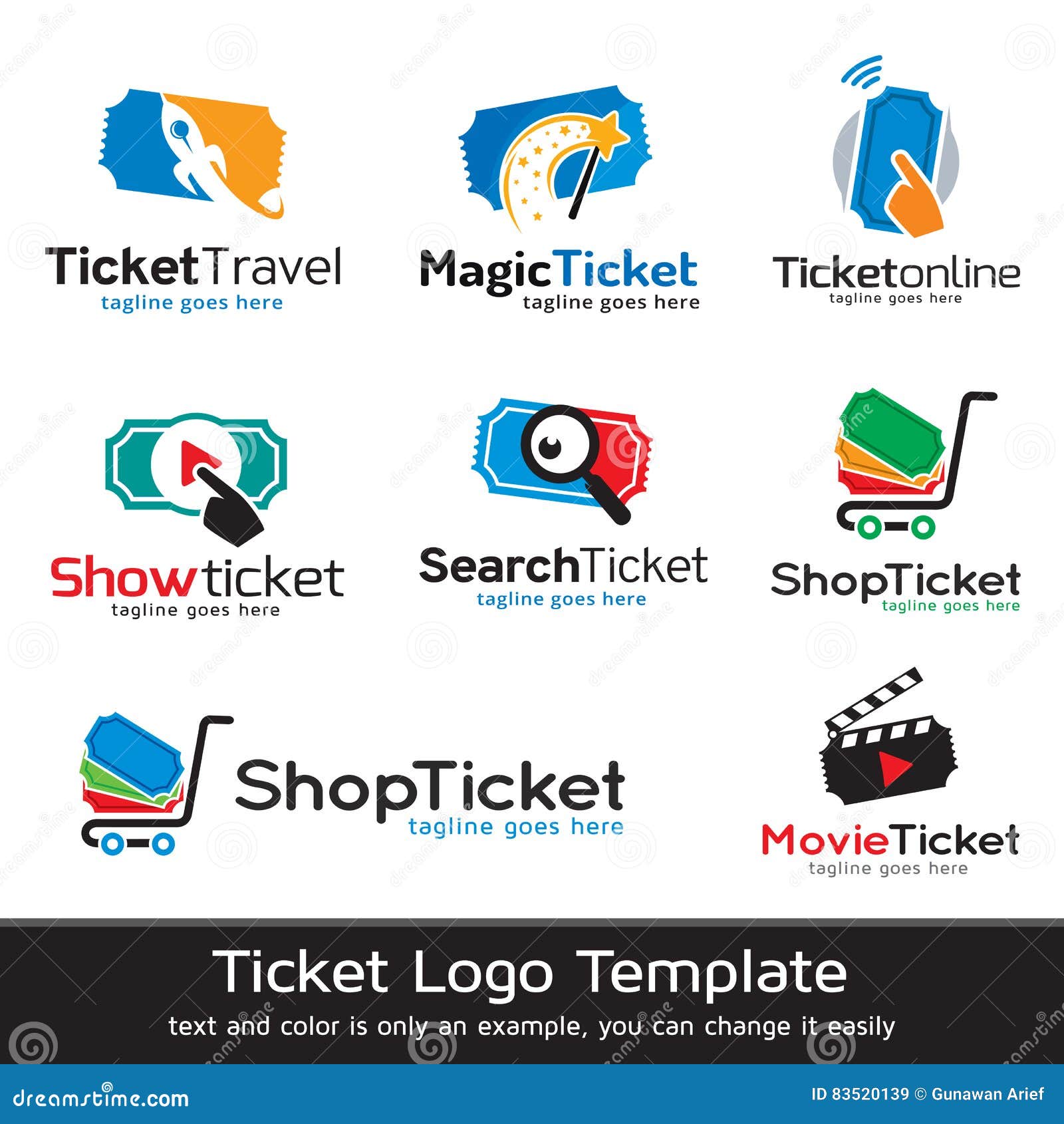 Billet Logo Template Design Vector Illustration de Vecteur ...