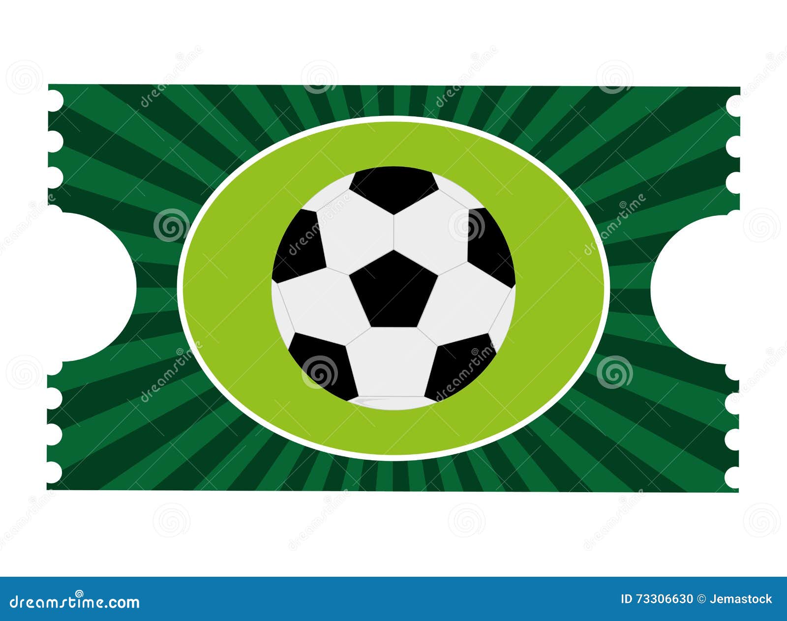 Billet vert du football illustration stock. Illustration du isolement ...
