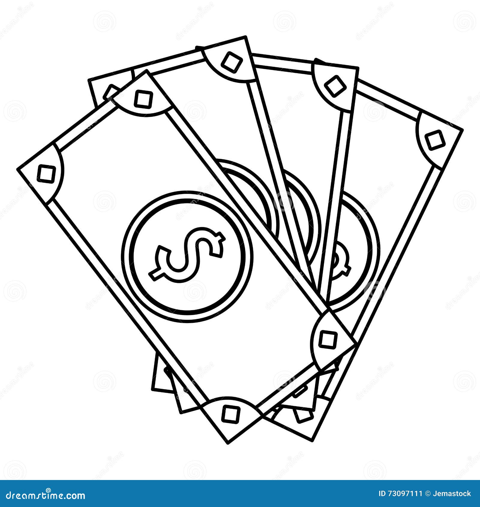 Billete De Dólar, Ejemplo Del Vector Stock de ilustración - Ilustración ...