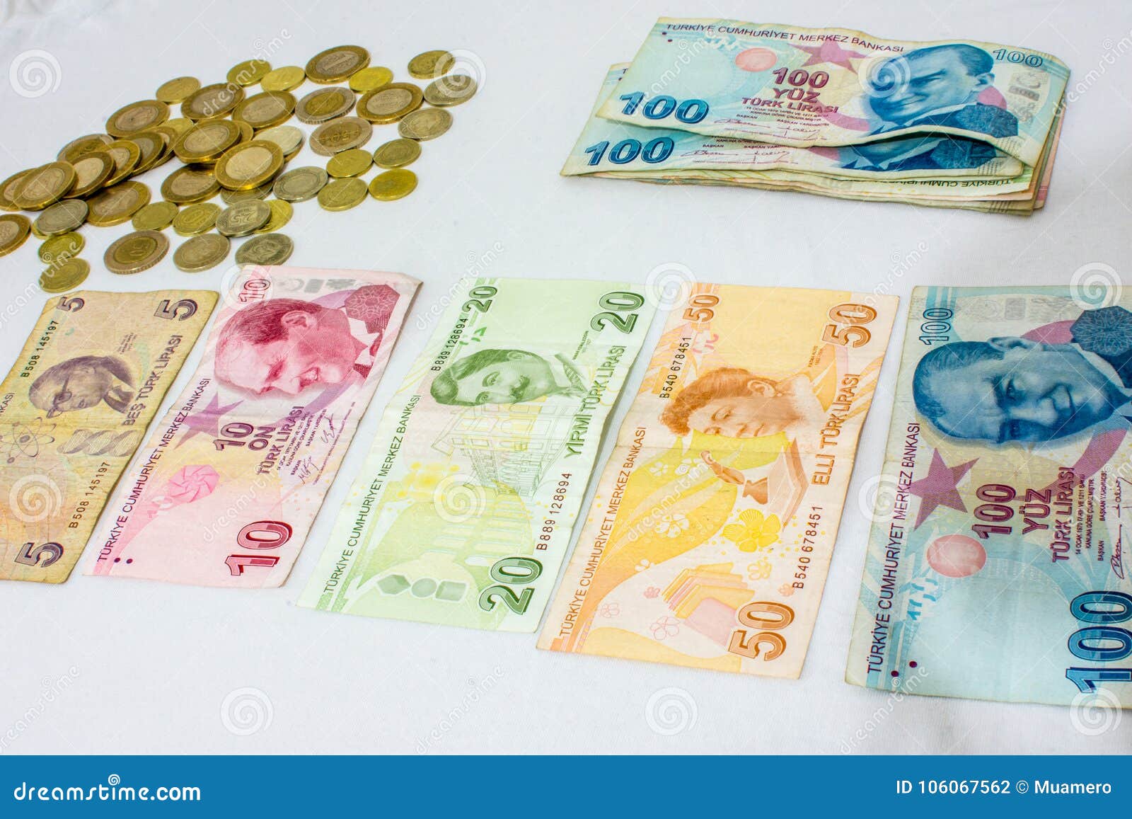 Billetes Y Monedas De La Lira Turca Foto de archivo - Imagen de papel ...