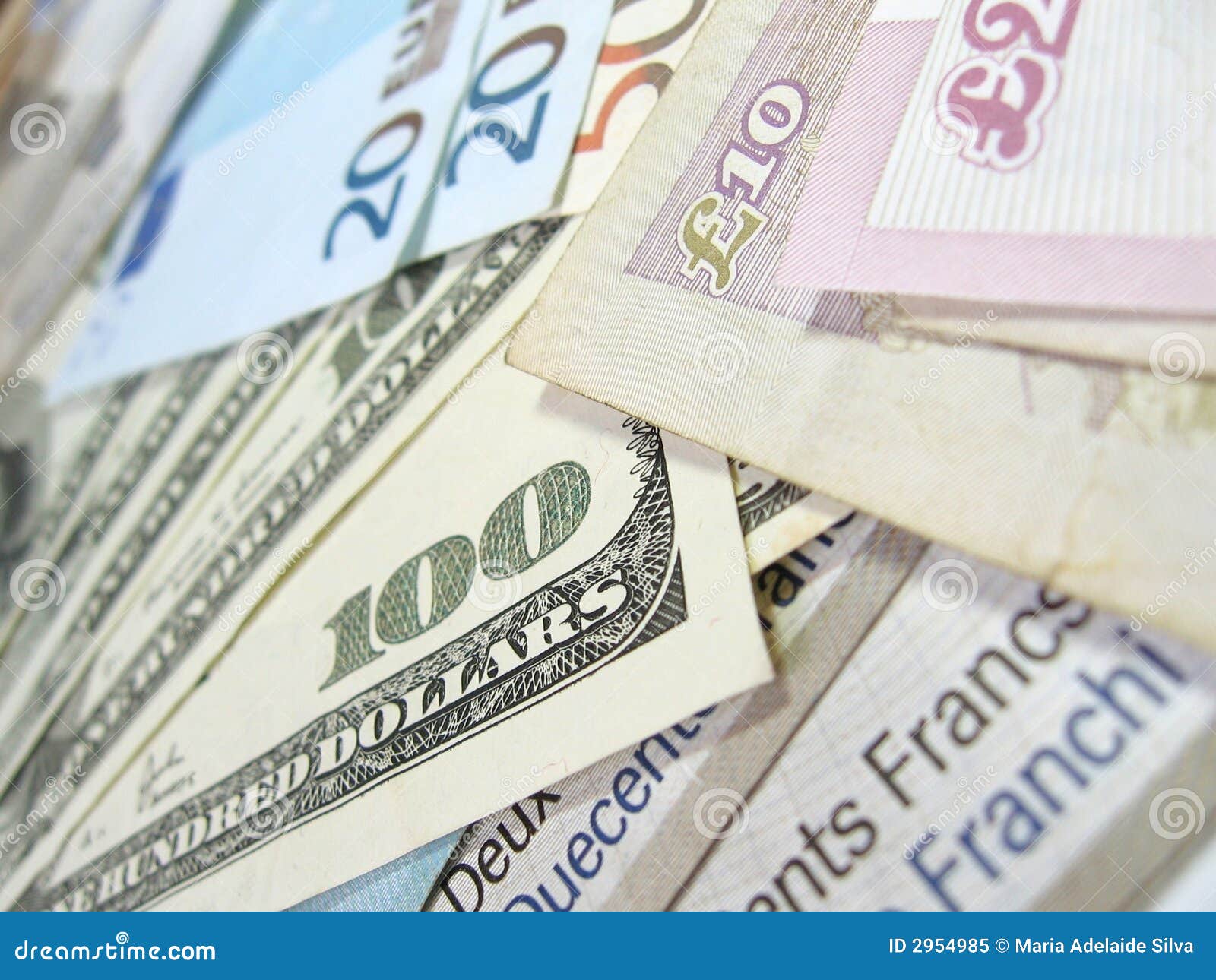 Billets De Banque - Argent Du Monde Image éditorial - Image du fermer ...