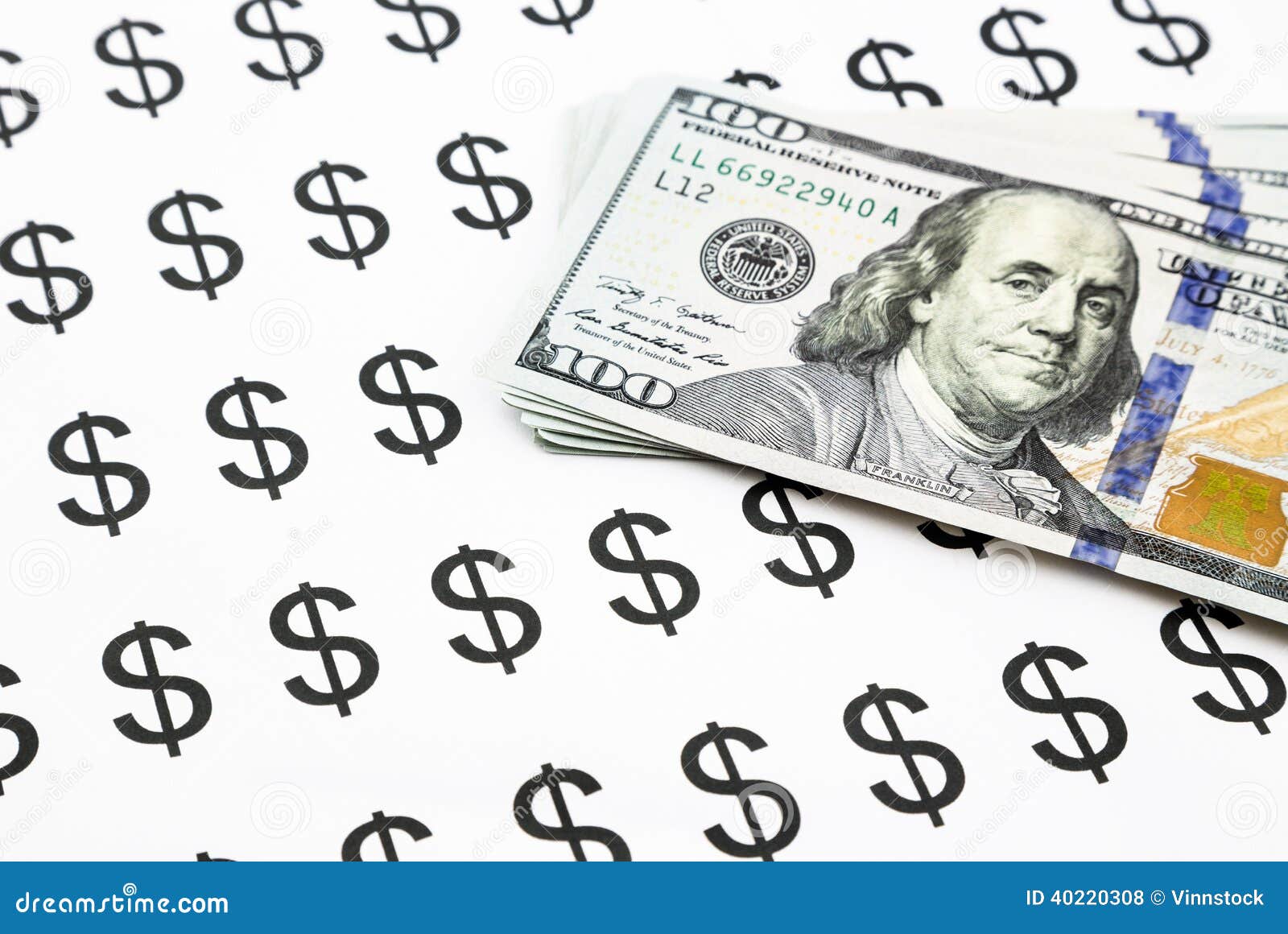 Billets De Banque De Devise De Symbole Dollar Et D'argent Photo stock ...