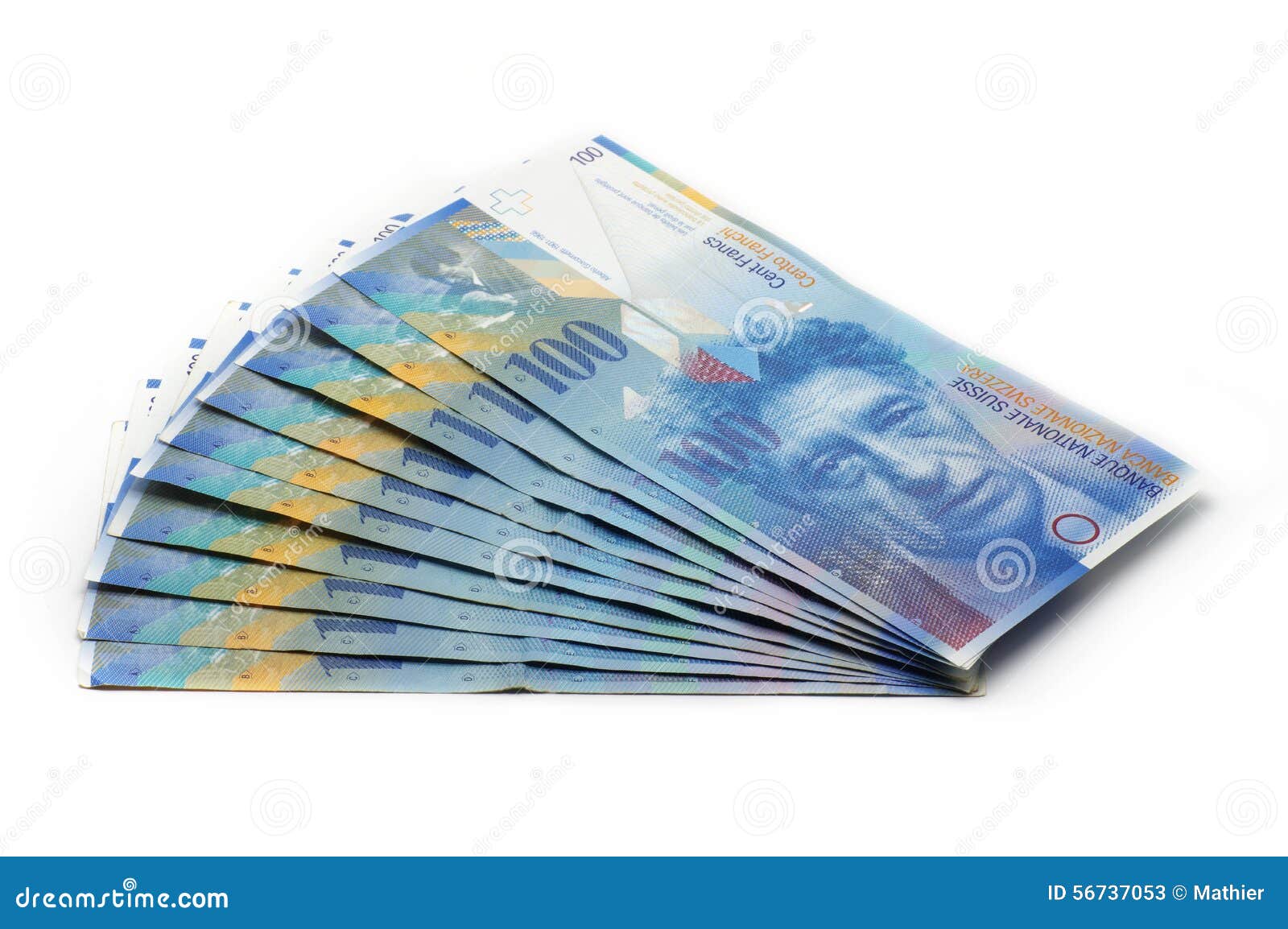Billets De CHF 10x 100 - 1000 CHF Image stock - Image du fond, salaire ...