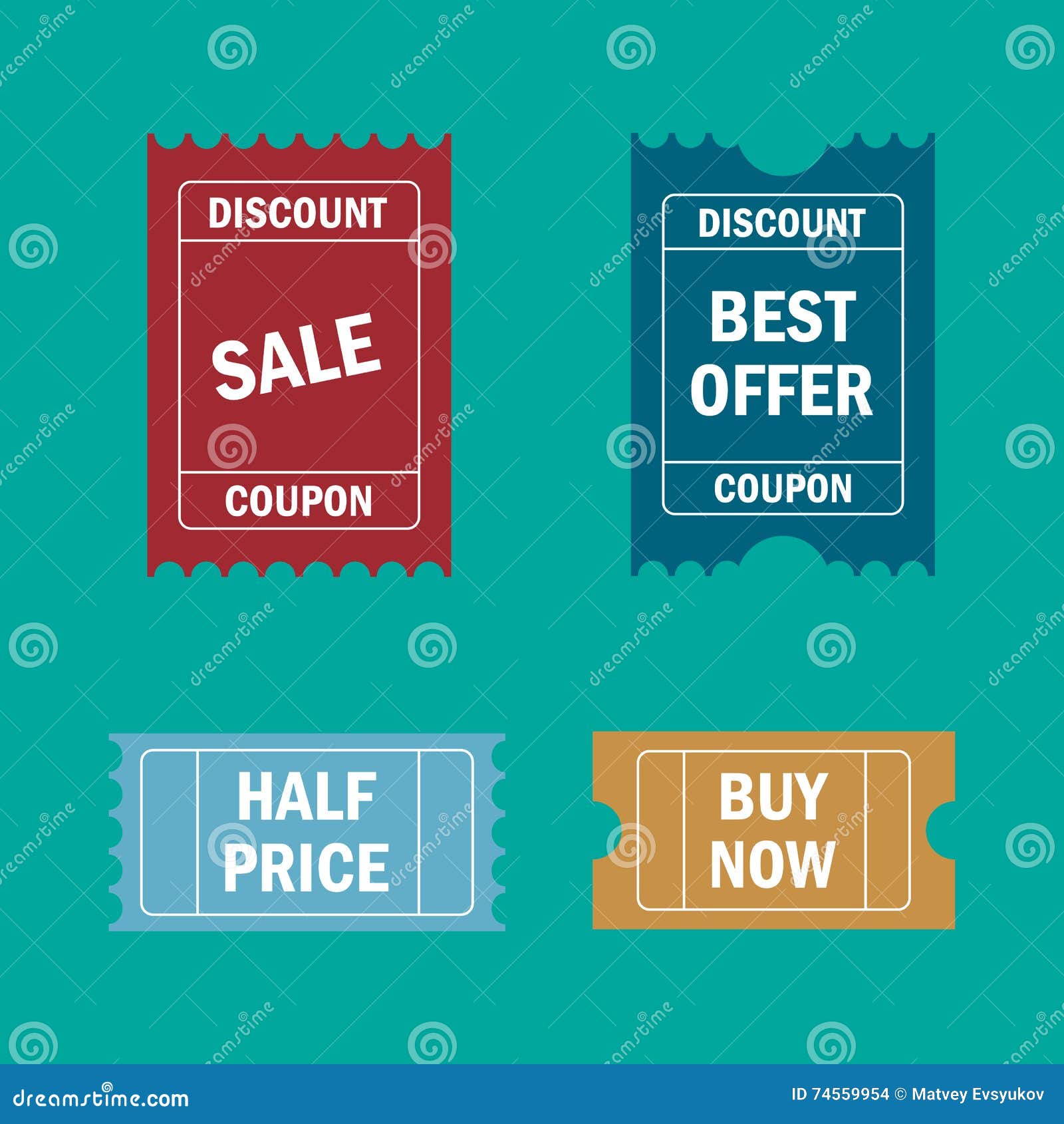 Billets De Vente Prix De Bon, Promotion Illustration Stock ...