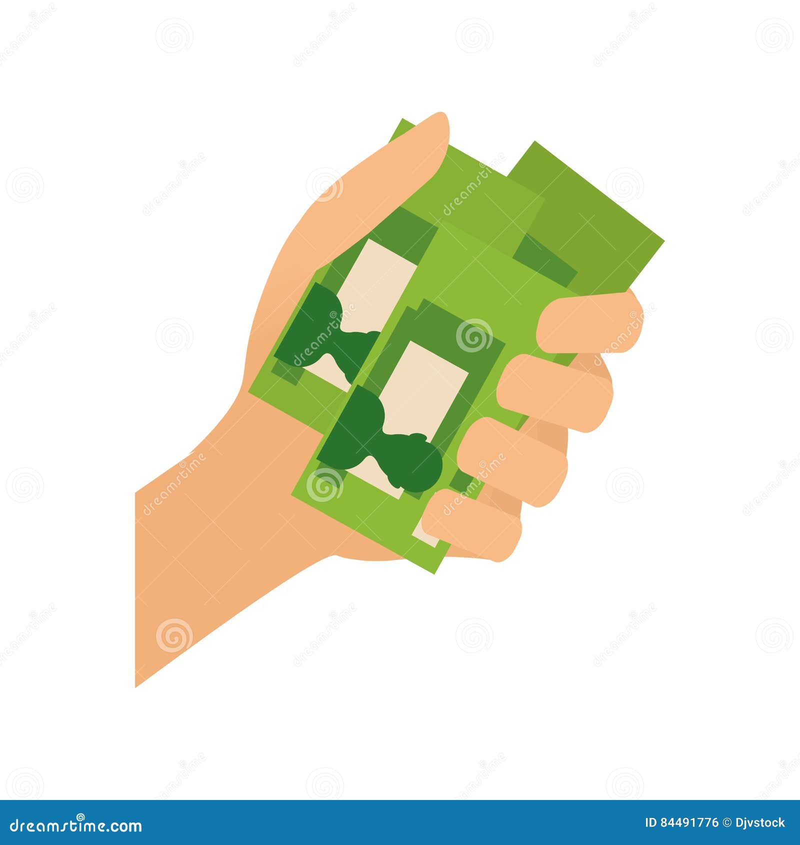 Billets in hand stock illustration. Illustration of billets - 84491776
