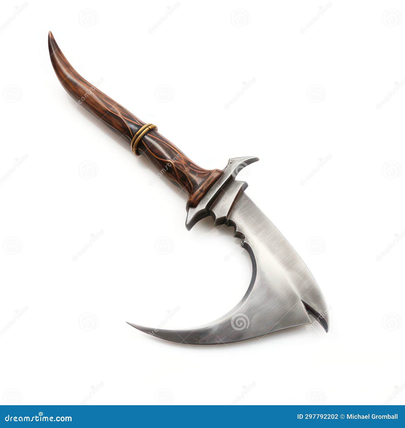 Billhook Isolated on White Created with Generative AI. Sharp Tool for ...