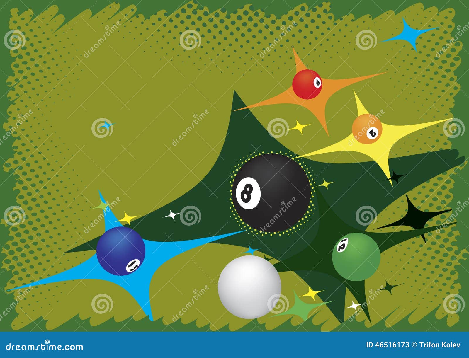 Billiard background stock vector. Illustration of competitive - 46516173
