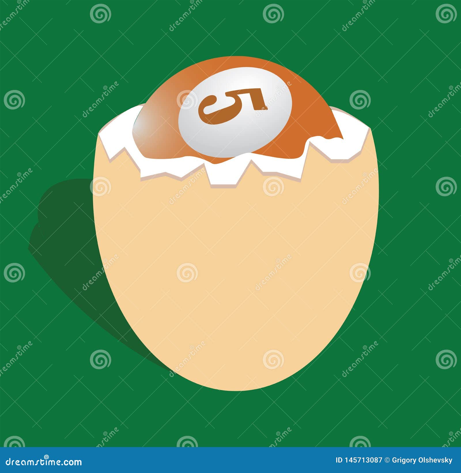 Billiard ball in the egg stock vector. Illustration of game - 145713087