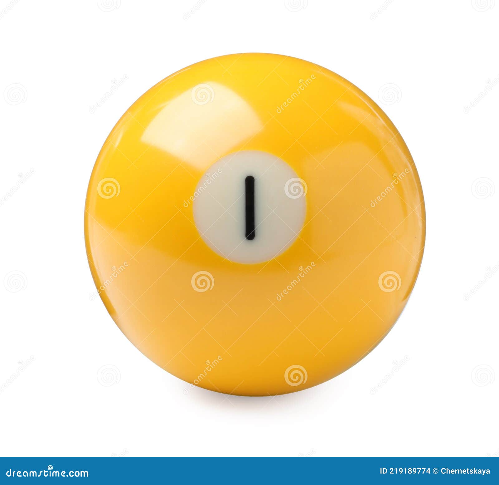 Billiard Ball with Number 1 Isolated on White Stock Photo - Image of ...