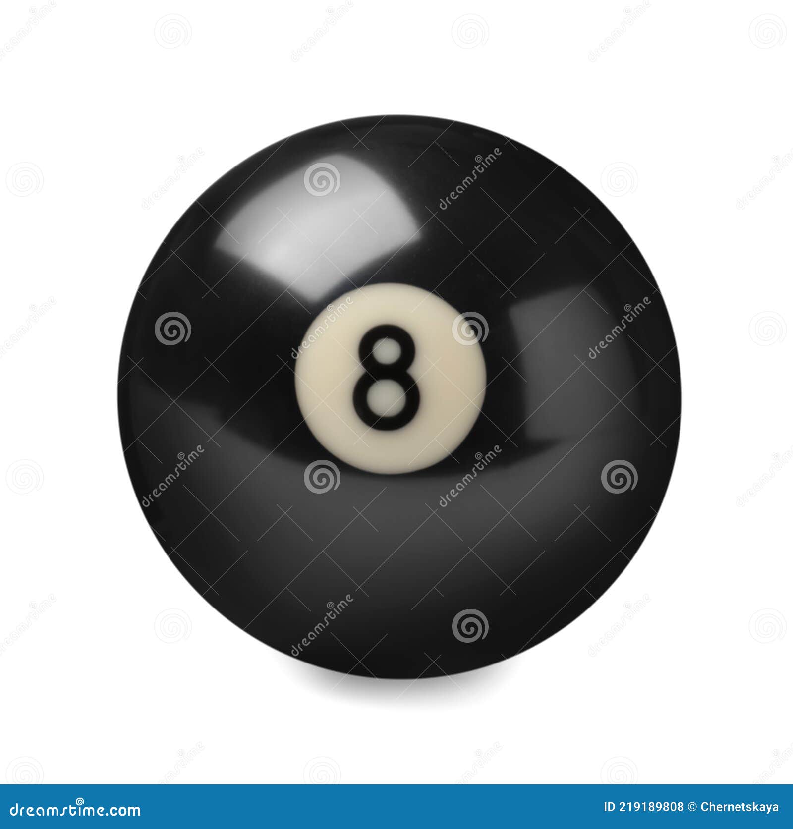 Billiard Ball with Number 8 Isolated on White Stock Photo - Image of ...
