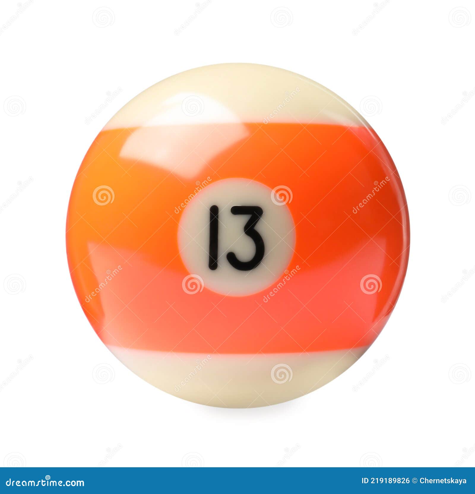 Billiard Ball with Number 13 Isolated on White Stock Photo - Image of ...