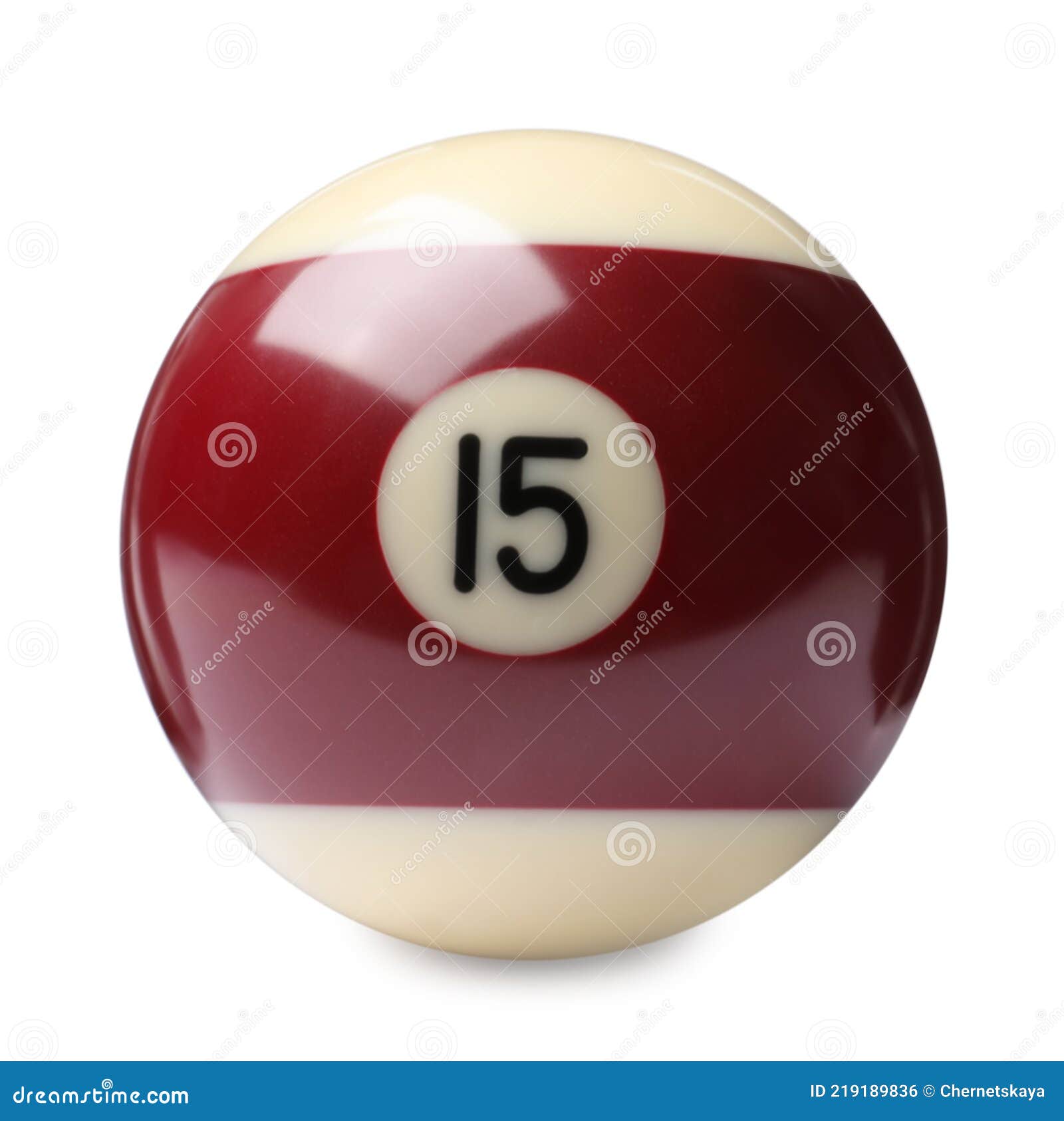 Billiard Ball with Number 15 Isolated on White Stock Photo - Image of ...