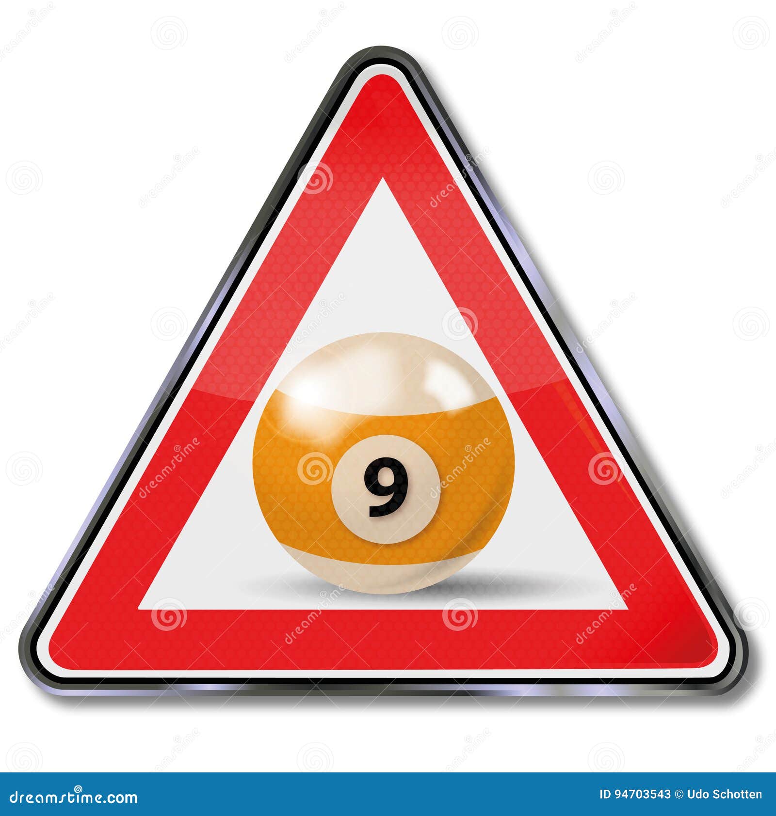 Billiard ball number nine stock vector. Illustration of ball - 94703543