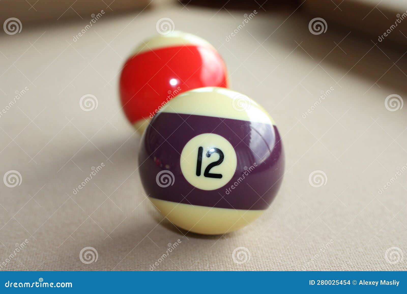 Billiard Ball Number 12 (pool Ball) on American Billiards (American ...