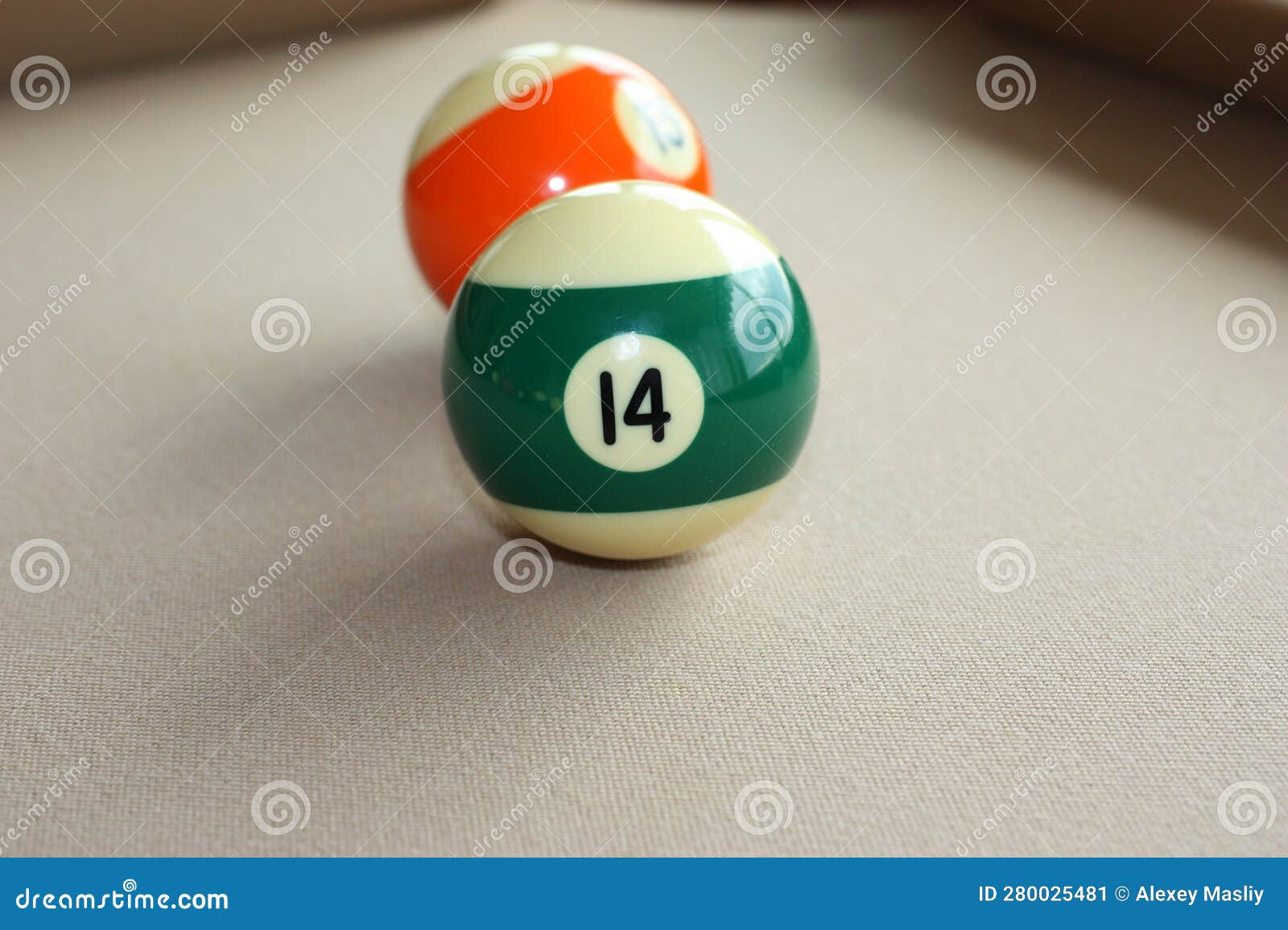 Billiard Ball Number 14 (pool Ball) on American Billiards (American ...