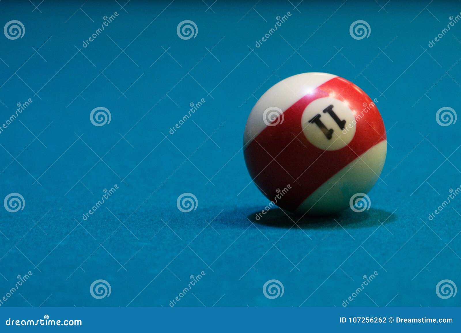 The Striped Ball for Billiards Stock Photo - Image of texture, numbers ...
