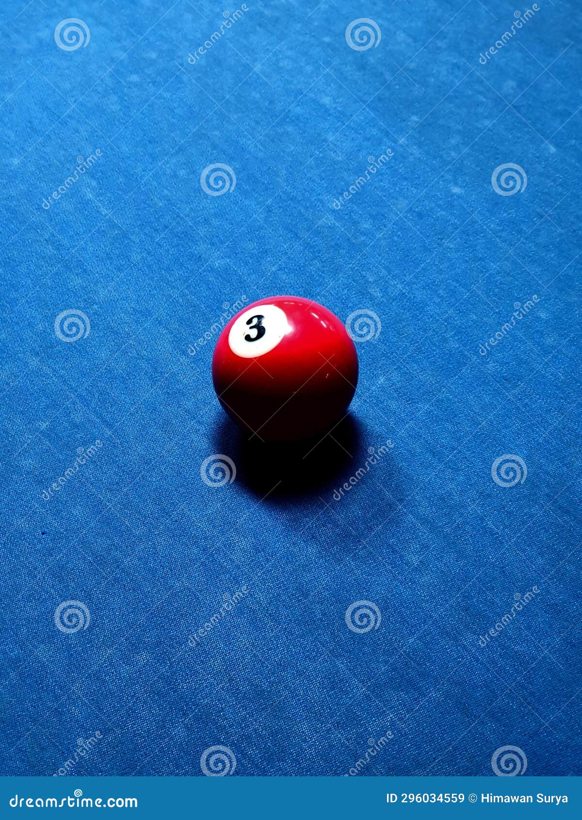 Billiard Ball Number Three Red Colour. Stock Image - Image of group ...