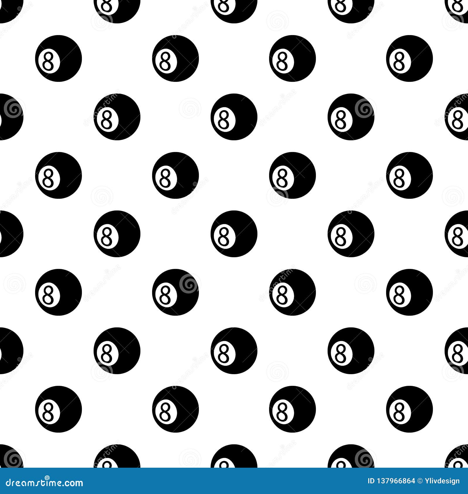 Billiard Ball Pattern Vector Seamless Stock Vector - Illustration of ...