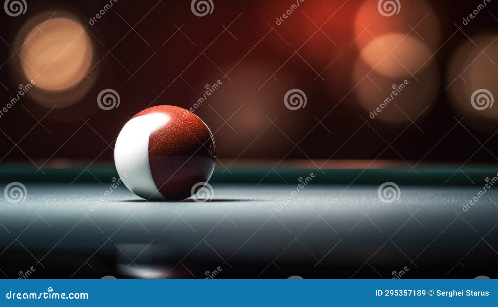 A Billiard Ball on a Pool Table, AI Stock Illustration - Illustration ...