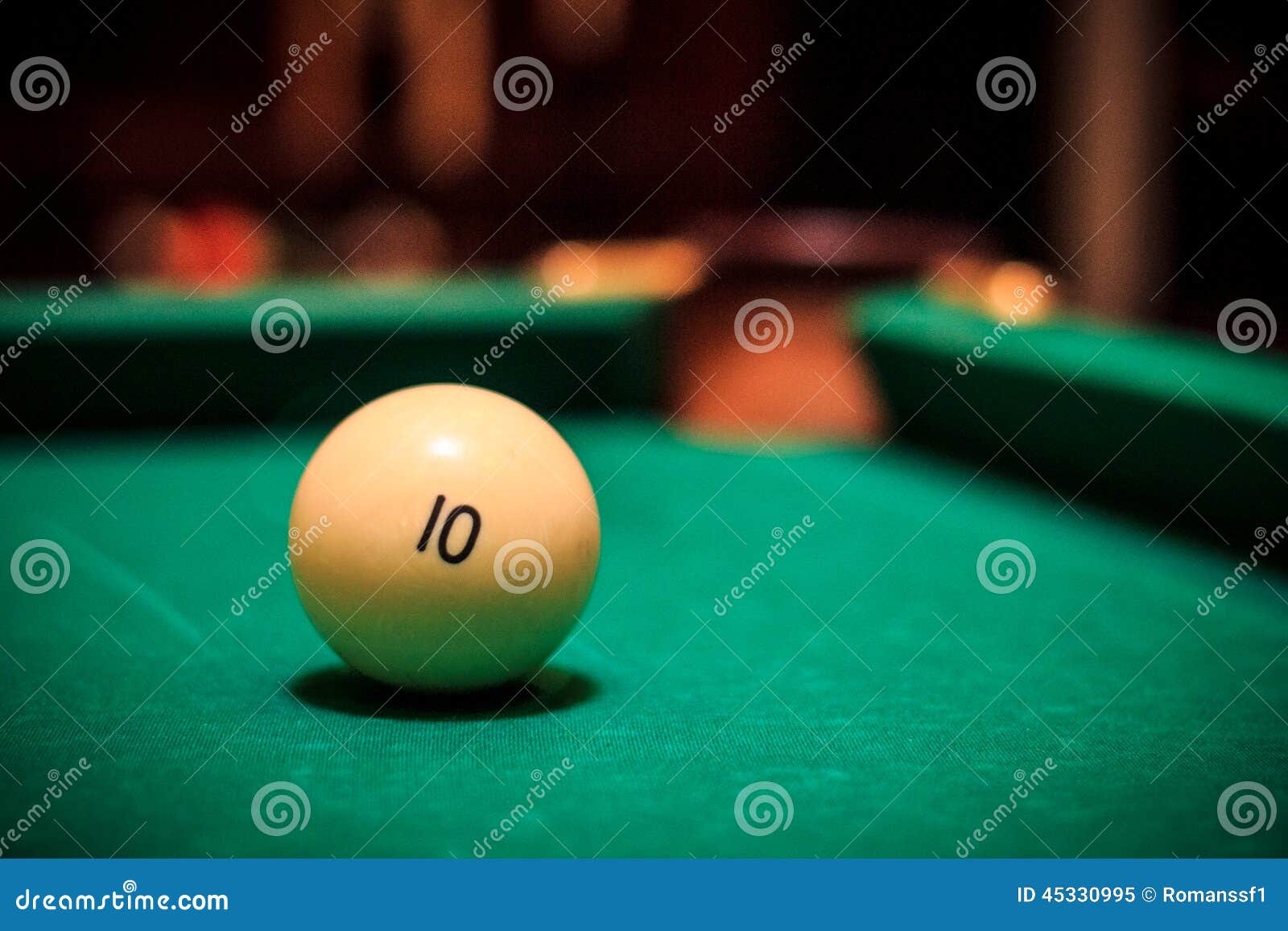 Billiard Ball on the Pool Table Stock Image - Image of table, billiard ...