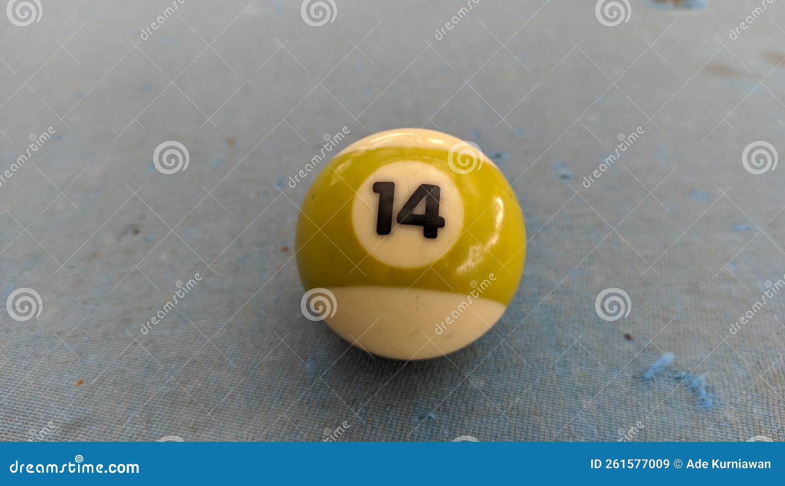 The Billiard Ball Showing the Number 14 Stock Image - Image of ...