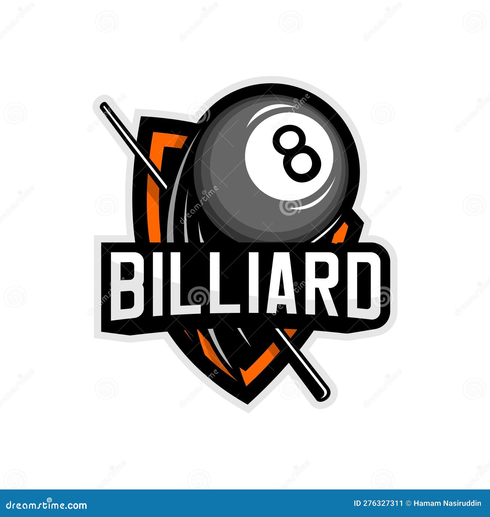 Billiard logo vector stock vector. Illustration of eight - 276327311